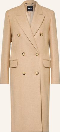 HUGO BOSS Wollmantel Cassjila beige