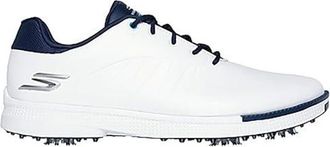 Skechers Tempo Chaussures de Golf légères et imperméables pour Homme, Blanc/Bleu Marine à Pointes, 41.5 EU