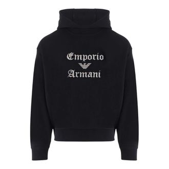 Emporio Armani Baumwoll-Hoodie Mit Logo - - Sweatshirts & Hoodies - Herren - Schwarzk - M