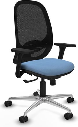 Piqueras y Crespo Stuhl Home Office mit 3D-Armen, h&ouml;henverstellbare Lendenwirbelst&uuml;tze, ausgestattet mit 3 Positionen und Schneideschaum, mit Rollen von 65 mm, Nylon, S