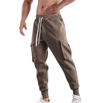 Generic Jogging Homme Pantalon Jogging Homme Pantalon Survetement Homme Confortable Classique - Cargo Sport Homme Grande Taille avec Grandes Poches - Id&eacute;al Ru