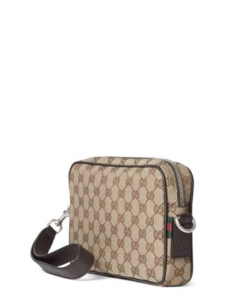 Gucci Mens Shoulder Bag Gg Brown Polyester
