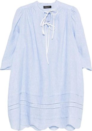 Fabiana Filippi Femme, Robes, Bleu, Taille: 34 FR Linen Dress