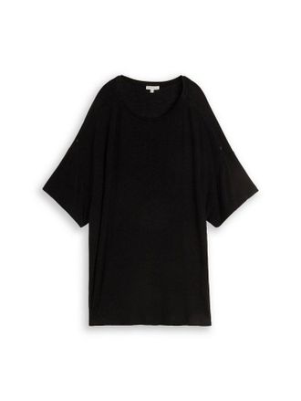 Tom Tailor T-Shirt T-Shirt Plus Size - T-Shirt mit Turn-Up-Funktion