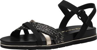 Tamaris Damen Sandalen Undefined Vegan Sommer; BLACK COMB/schwarz; 40