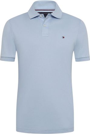 Tommy Hilfiger Glattes Jersey-Poloshirt mit kleiner Flag-Stickerei, Regular in