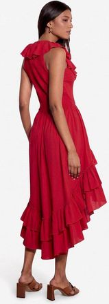 Apricot Midikleid R&uuml;schen