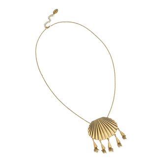 Twinset Halskette mit Muschel-Anh&auml;nger - - Accessories - Damen - Gelb - ONE SIZE