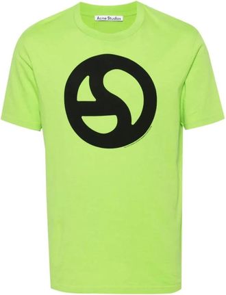 Acne Studios Homme, Tops, Vert, Taille: S Logo T-Shirt