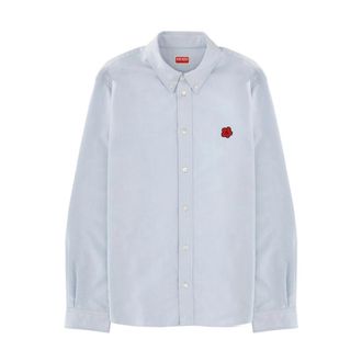 Kenzo Boke Flower Besticktes Hemd - - Shirts - Herren - Blau - XL