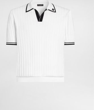 Dolce & Gabbana Polohemd Aus Baumwolle - Mann Strickwaren Multicolor 54