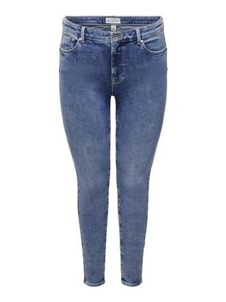 Only Carmakoma Only Carmakoma Carpower Mid Skinny P Up DNM Soo411 Noos Jean, Bleu Moyen (Denim Bleu Moyen), 46W x 32L Femme