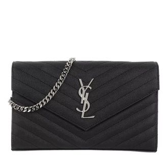 Saint Laurent Portemonnaie - Ysl Chain Wallet Monogram - Gr. unisize - in Schwarz - f&uuml;r Damen