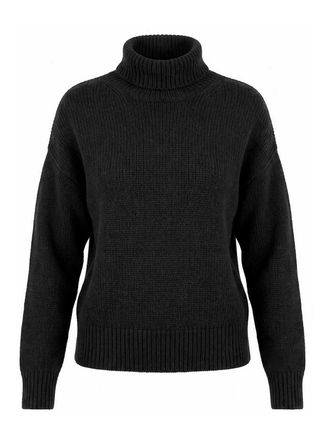 SA SU PHI Pull Col Roul&eacute; - Noir