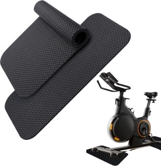 Generic Station&auml;re Fahrradmatte - Fahrradtrainer-Matte, Heimtrainer-Matten, doppelseitiges, dickes, faltbares Fitness-Laufband-Pad, Trainingsger&auml;te-Bodenmatte