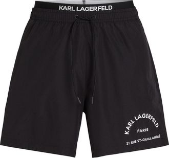 Karl Lagerfeld Rue St-Guillaume Badeshorts - Schwarz