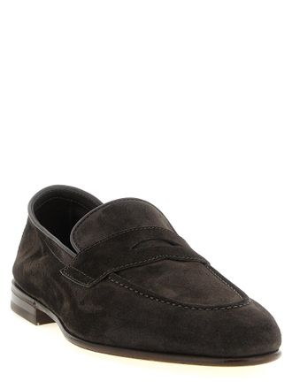 Brunello Cucinelli Mens Brown Calfskin Slip-On Loafers