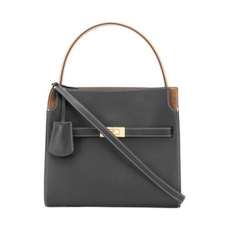 Tory Burch Femme, Sacs, Noir, Taille: ONE Size Lee Radziwill Small Double Tote Bag