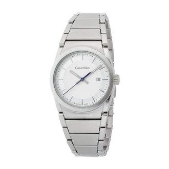 Calvin Klein Stilvolle Uhr mit wei&szlig;em Zifferblatt - - Accessories - Herren - Grau - ONE SIZE