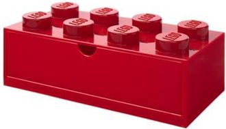 Room Copenhagen 40211730 Lego Boîte de Rangement empilable 8 Boutons Rouge Taille, Grand