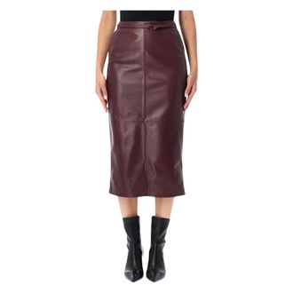 Alberta Ferretti Gonna Midi Pelle - - Skirts - Damen - Lila - M