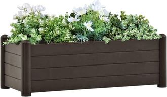 vidaXL Lit surélevé de jardin PP Moka 100x43x35 cm
