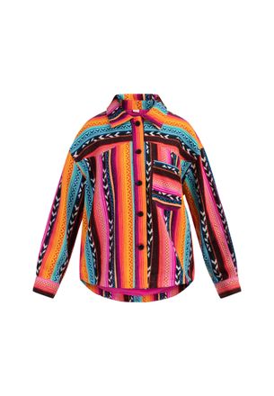Mymo Hemdjacke Damen Mehrfarbig Neon Pink
