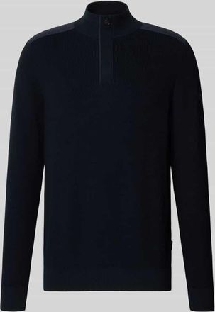 Bugatti Strickpullover mit gepolsterten Schultern