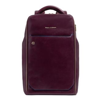 Piquadro Sac &agrave; dos en cuir pour ordinateur portable 14 Bleu Carr&eacute; - Homme - Sacs - Rouge - Taille: ONE Size