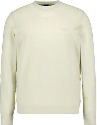 HUGO BOSS Herren Pullover beige unifarben