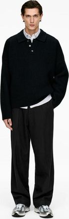 Arket Lockere Wollhose -Schwarz