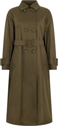 Herno Femme, Manteaux, Vert, Taille: 42 FR Long Trench Coat