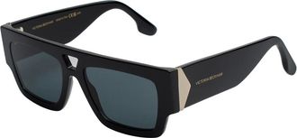 Victoria Beckham Femme, Accessoires, Noir, Taille: ONE Size Lunettes de soleil g&eacute;om&eacute;triques rectangulaires en ac&eacute;tate