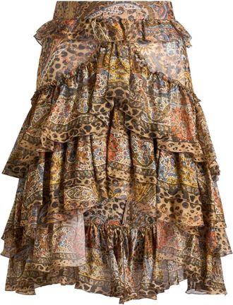 Etro Femme, Jupes, Brun, Taille: 38 FR Mini-jupe taille haute