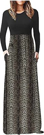 Generic 2026 Robes amincissantes pour femmes Robe longue pour femme Robe d&eacute;contract&eacute;e, marron, XXL