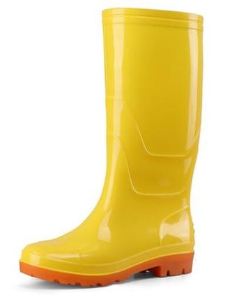 Pangolin Bottes de Pluie Imperm&eacute;ables Unisexe - PVC Antid&eacute;rapant, Confortables & R&eacute;sistantes - Bottes de Jardin, Travail, Agriculture, P&ecirc;che, Cuisine Jaune-C 3
