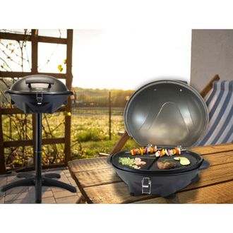 Tristar BQ-2816 Elektro Kugelgrill mit Standfu&szlig; Schwarz