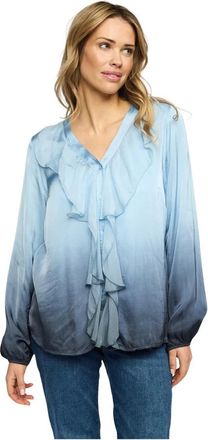 2-Biz Femme, Blouses et Chemises, Bleu, Taille: 44 FR Blouse