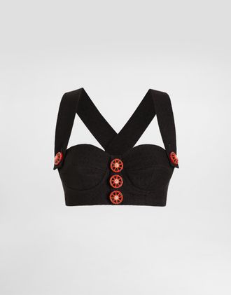 Dolce & Gabbana Top Aus Mattengewebe - Frau Blusen Und Tops Schwarz 42