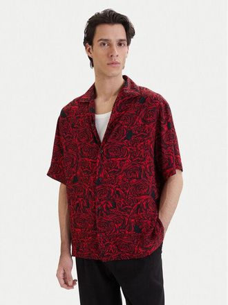 HUGO BOSS Hemd Espino 50560596 Rot Relaxed Fit