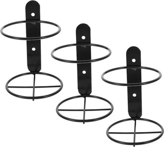 Angoily 3 St&uuml;ck Wandweinregal aus Metall Einzelner Flaschenhalter Schwarzes Wandmontage Weinregal f&uuml;r Hausbar Barregal f&uuml;r Spirituosen und Weinflaschen