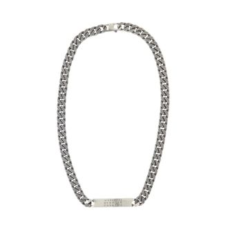Maison Margiela Minimalistische Logo-Halskette - Metall - Silber - - Accessories - Damen - Grau - ONE SIZE