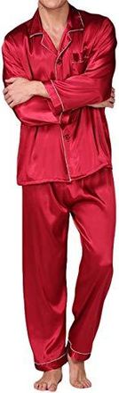 AlltheMen Homme Ensemble de Pyjama Long, Vêtement de Nuit Confortable à Motif Imprimé, 2Pcs Sleepwear Haut et Bas Type 5 M