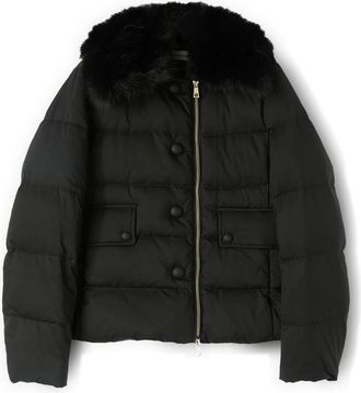 Motivi Femme, Vestes, Noir, Taille: 44 FR Doudoune Courte Épaisse à Col Haut