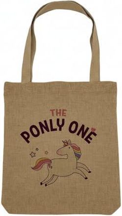 Fabulous Sac Shopping Tote Bag Aspect Lin - The ponly One Pony Horse Illustration Drawing Cute - Sac de Courses Toile Epaisse 360g Beige Naturel Cabas Port&eacute; Ep