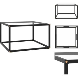 vidaXL Couchtisch Schwarz mit Hartglas 60x60x35 cm - Couchtisch - Wohnzimmertisch - Sideboard - Esszimmertisch - Schwarz