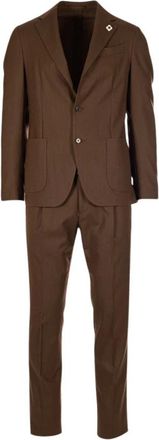 Lardini Homme, Costumes, Brun, Taille: M Costume en laine stretch - Facile &agrave; porter