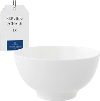 Villeroy & Boch Royal Salat-/ Serviersch&uuml;ssel Wei&szlig;, Sp&uuml;lmaschinenfest, Mikrowellensicher, Sch&uuml;ssel, Bowl, Schale, Salatsch&uuml;ssel, Premium Bone Porzellan