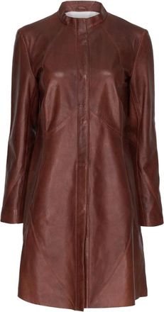 BTF-CPH Btfcph - Veste Biker Classique en Cuir - Femme - Vestes - Brun - Taille: 46 FR