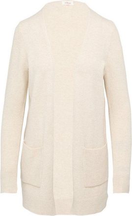 s.Oliver Cardigan Strickjacke Lange Strickjacke mit Rippb&uuml;ndchen